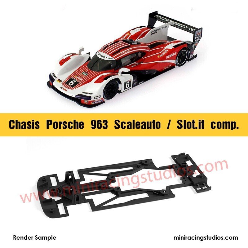 Chasis 3D Porsche 963 Scaleauto en Fibra de Carbono – Compatible Slot ...